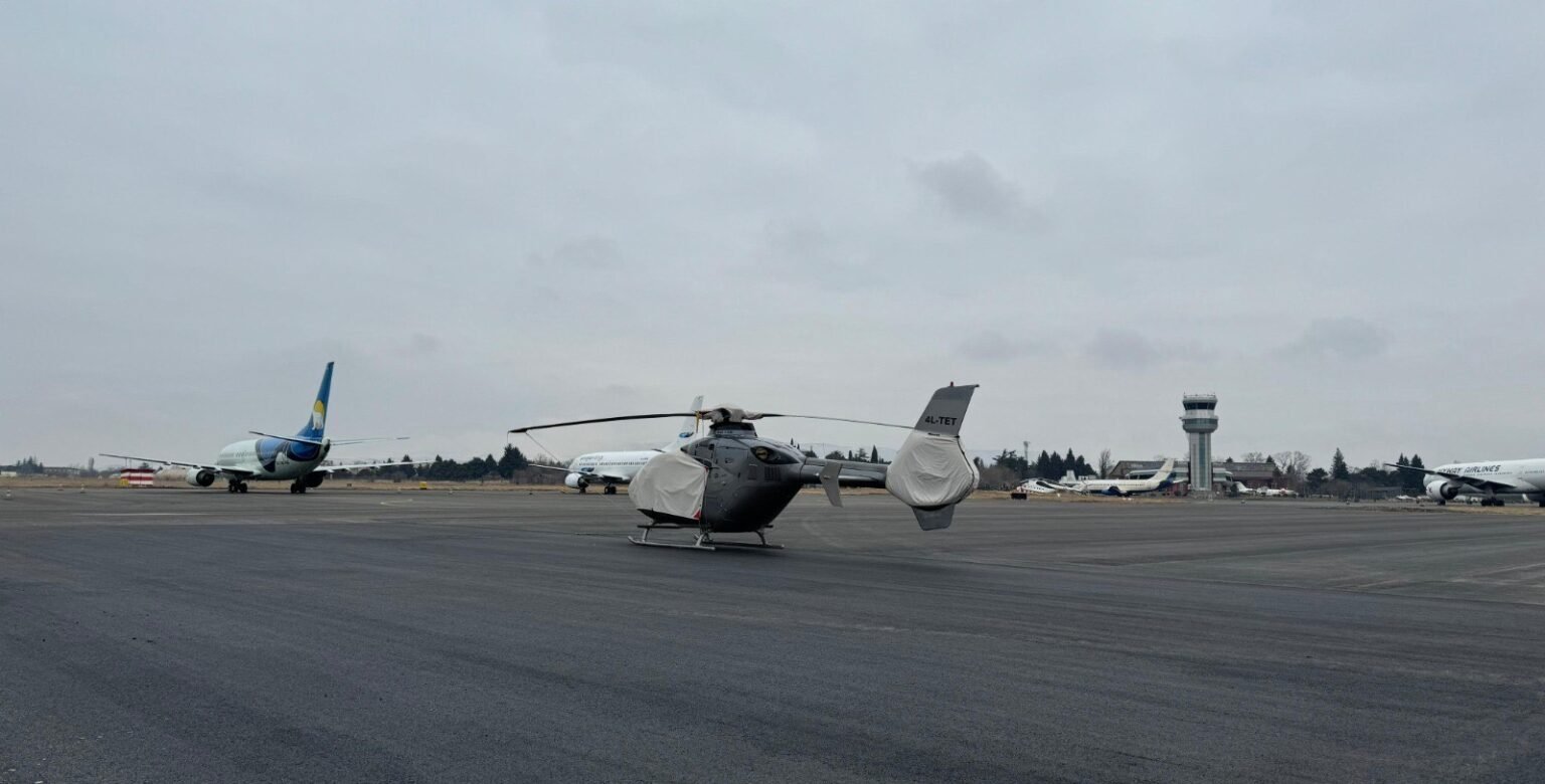 The infrastructure of the aerodrome section at Tbilisi International ...